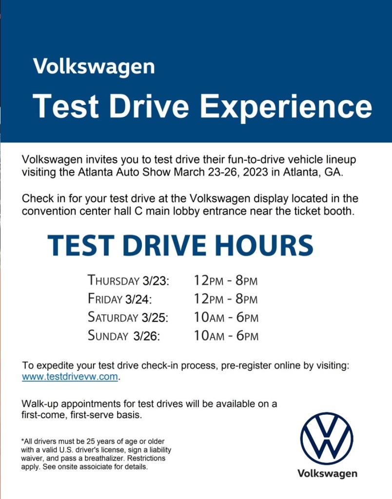 VW Ride & Drive Ad | The Atlanta International Auto Show